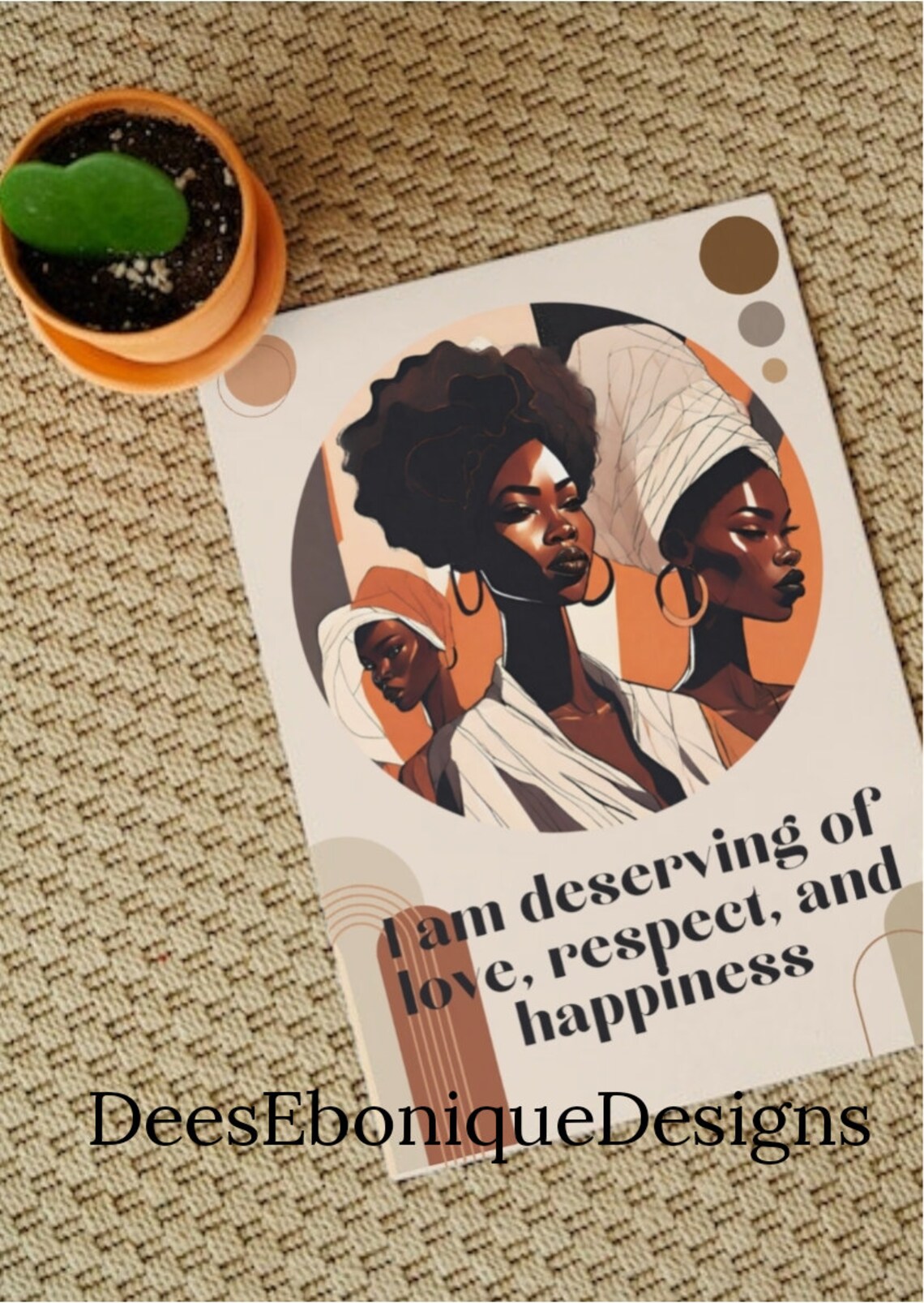 10 EMPOWERING AFFIRMATION CARDS, Black Woman Art, Motivational Cards ...