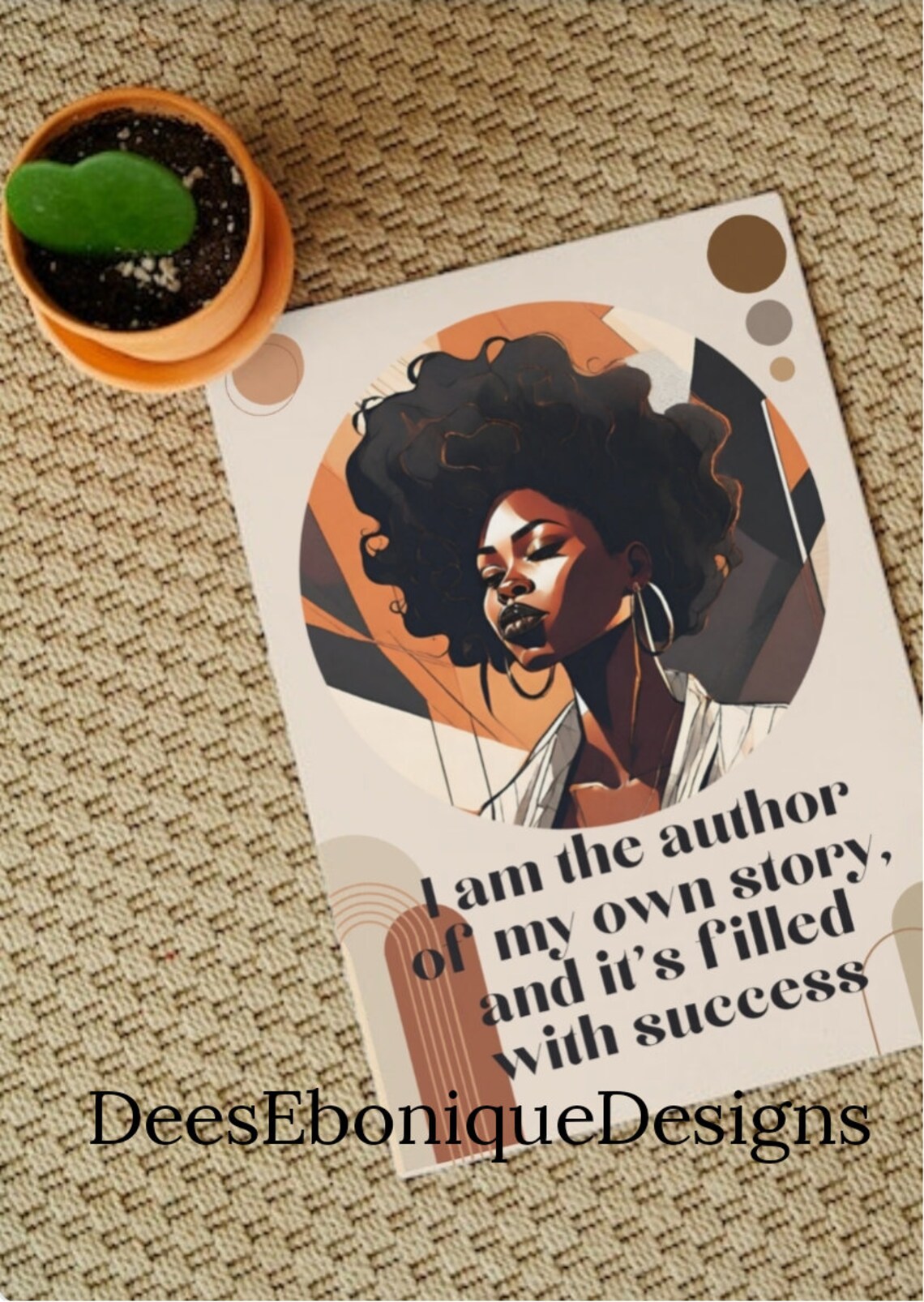 10 EMPOWERING AFFIRMATION CARDS, Black Woman Art, Motivational Cards ...