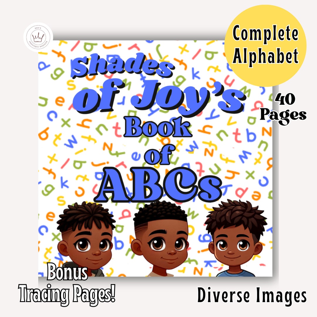 BLACK BOYS Abc's, Learning Alphabet Book, Black Boy Images, Unique Gift ...