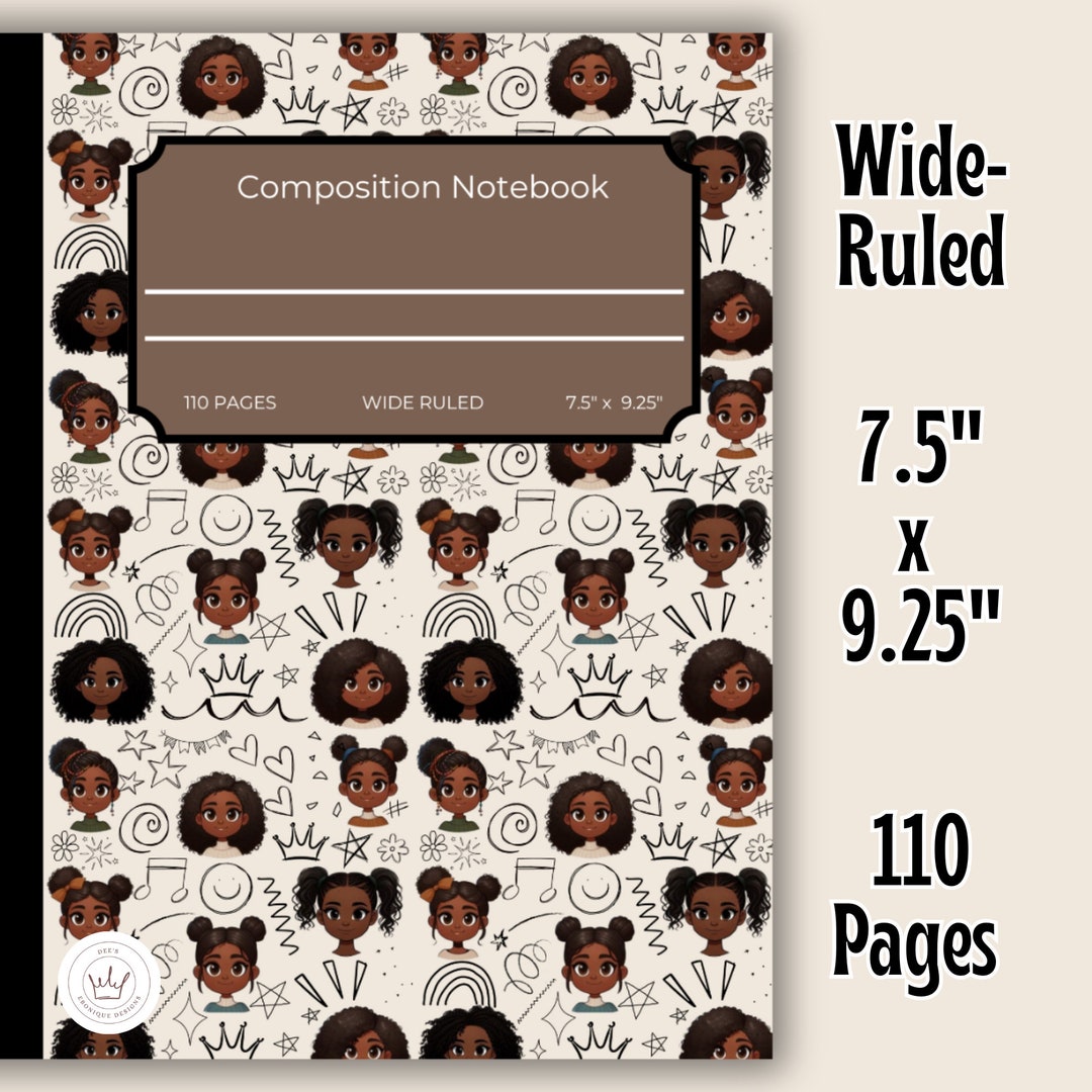 Black Girl Magic Composition Notebook, Wide Ruled (7.5 X 9.25in) - Etsy