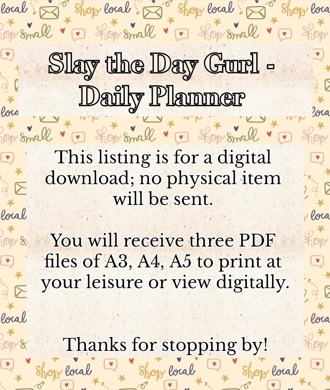 SLAY THE DAY Pdf Black Girl Daily Planner, Digital Print, A5/A4/A3 ...