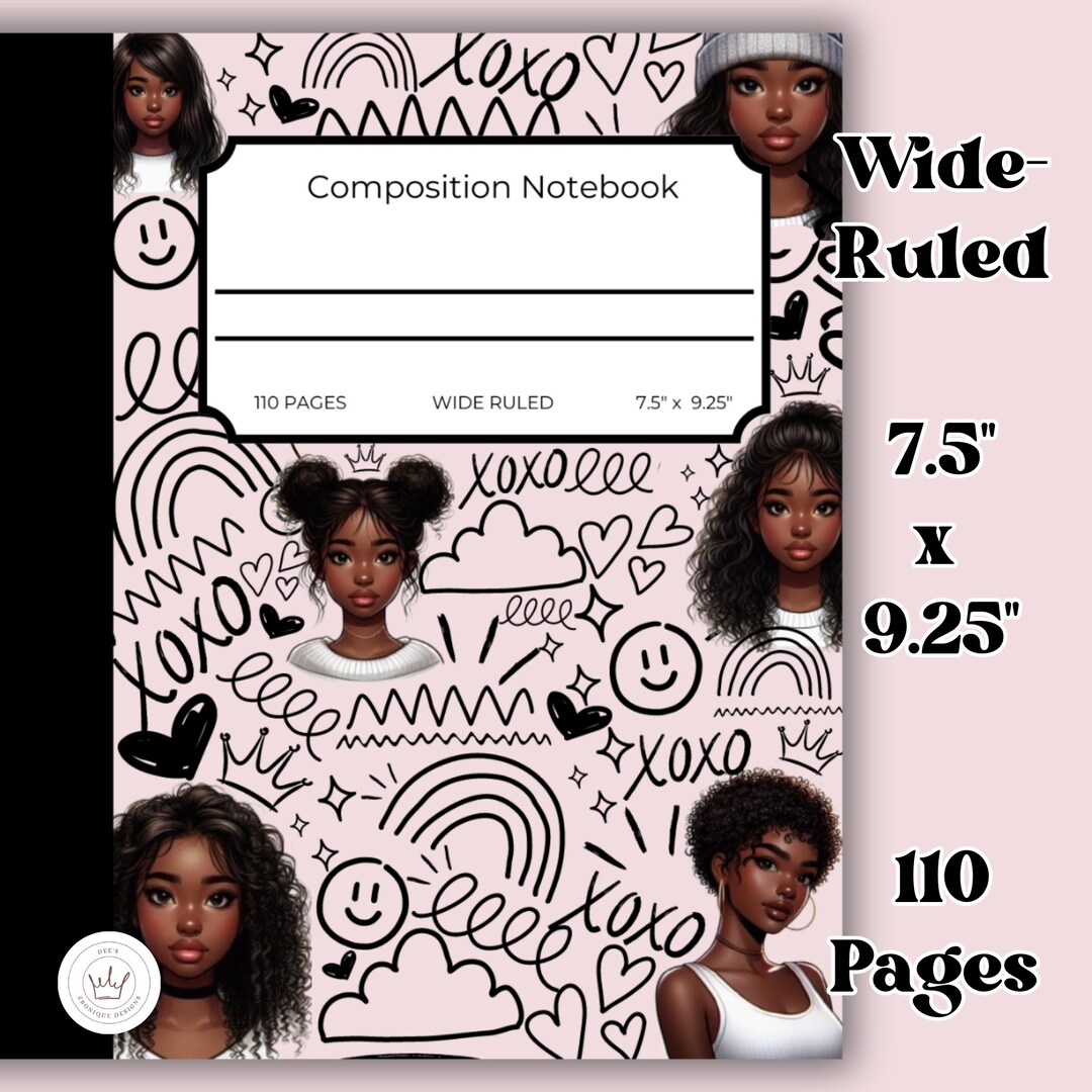 Black Girl Magic Composition Notebook, Wide Ruled, 110 Pages - Etsy