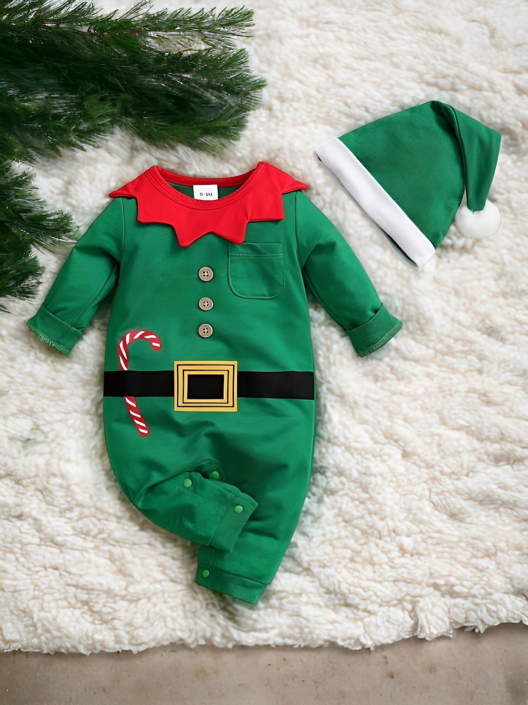Comfy Elf Baby Jumpsuit Onesie Cute Christmas Outfits for - Etsy