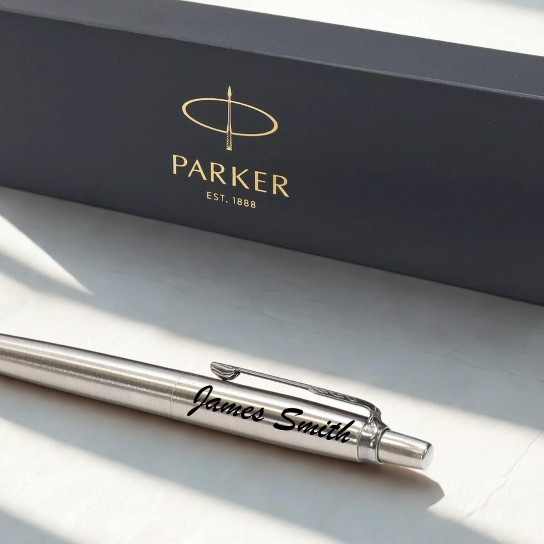 Personalised Engraved Parker Jotter Ballpoint Pen - Stainless Steel ...