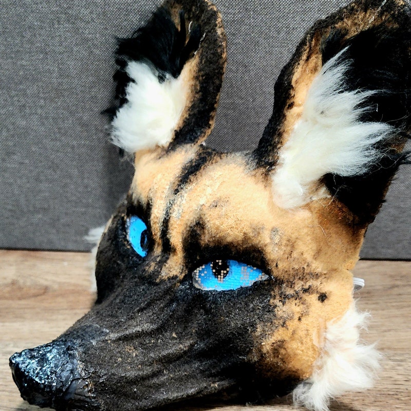 African Wild Dog Mask - Etsy