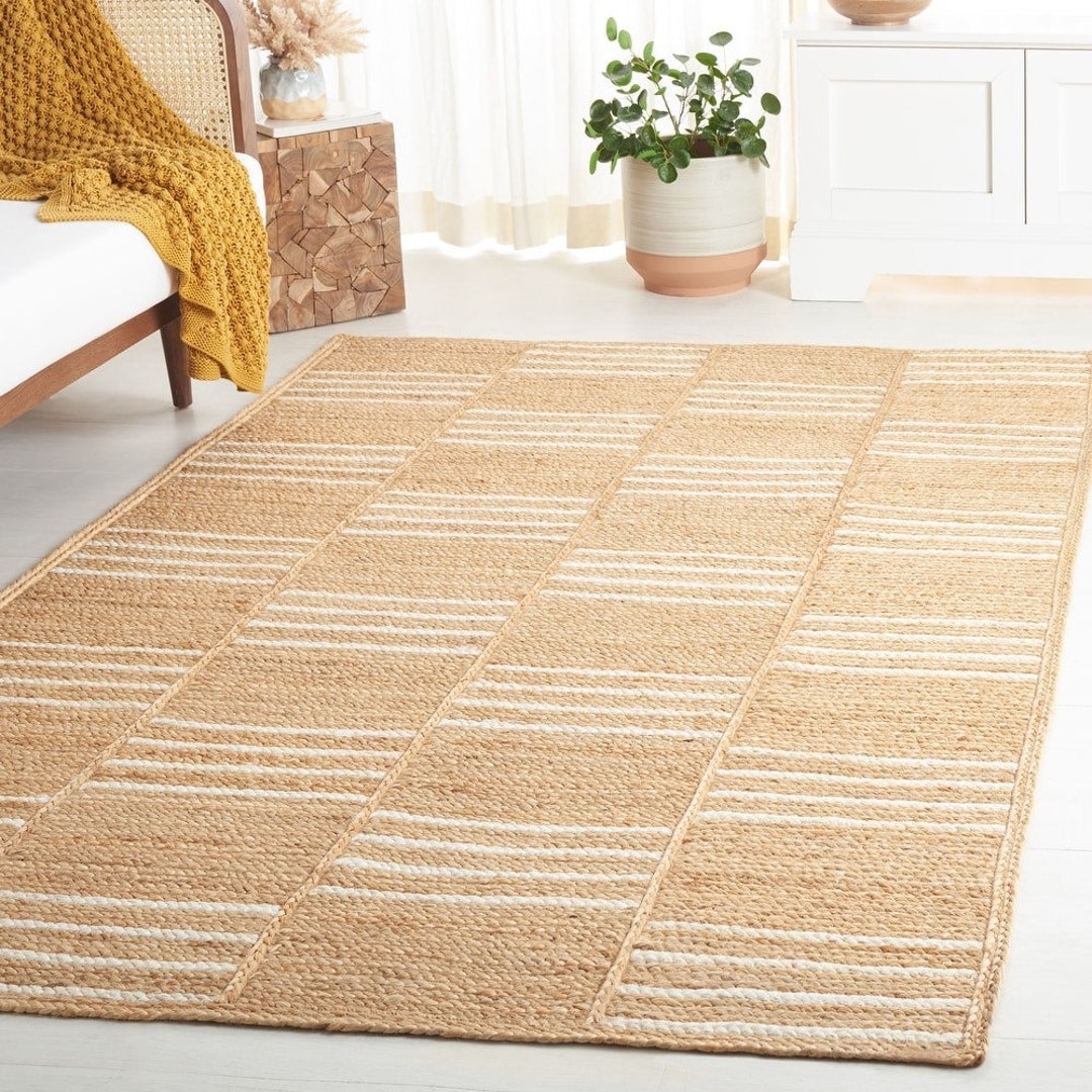 9x12 10x14 Jute Rug Ivory Natural Jute High Quality Hand Woven Premium ...