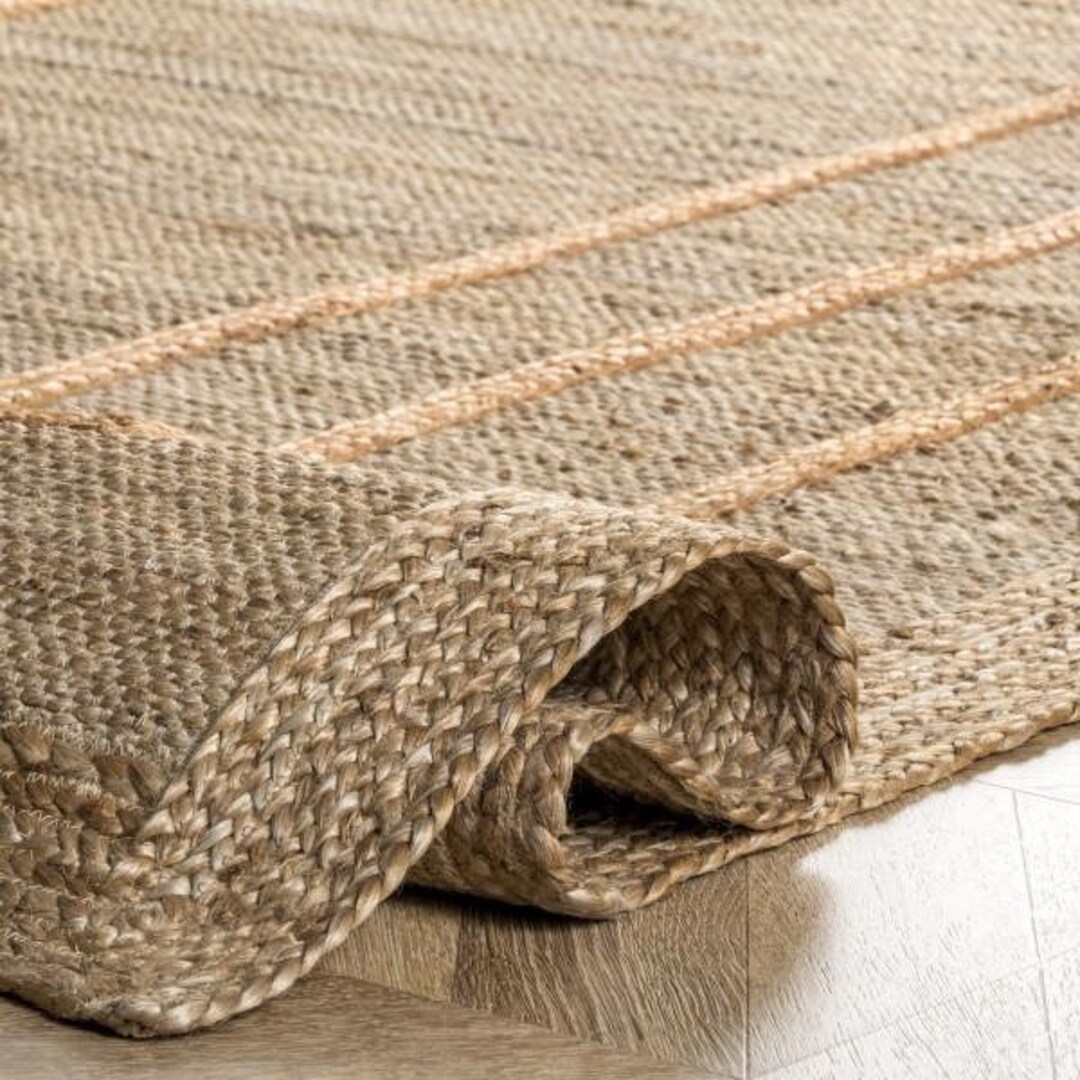 Ivory Elmore Jute Flatweave Area Rug Natural Jute Rug Jute Braided Rug ...
