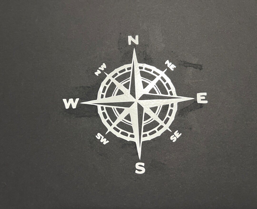 Eight Pointed Compass Vinyl Decal - Etsy