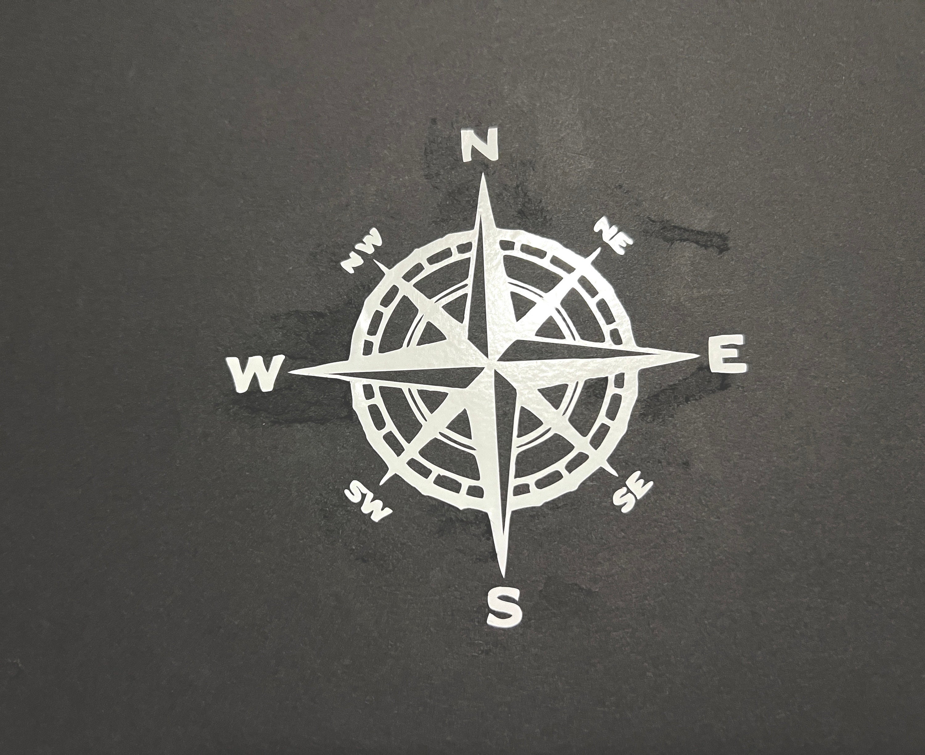 Eight Pointed Compass Vinyl Decal - Etsy