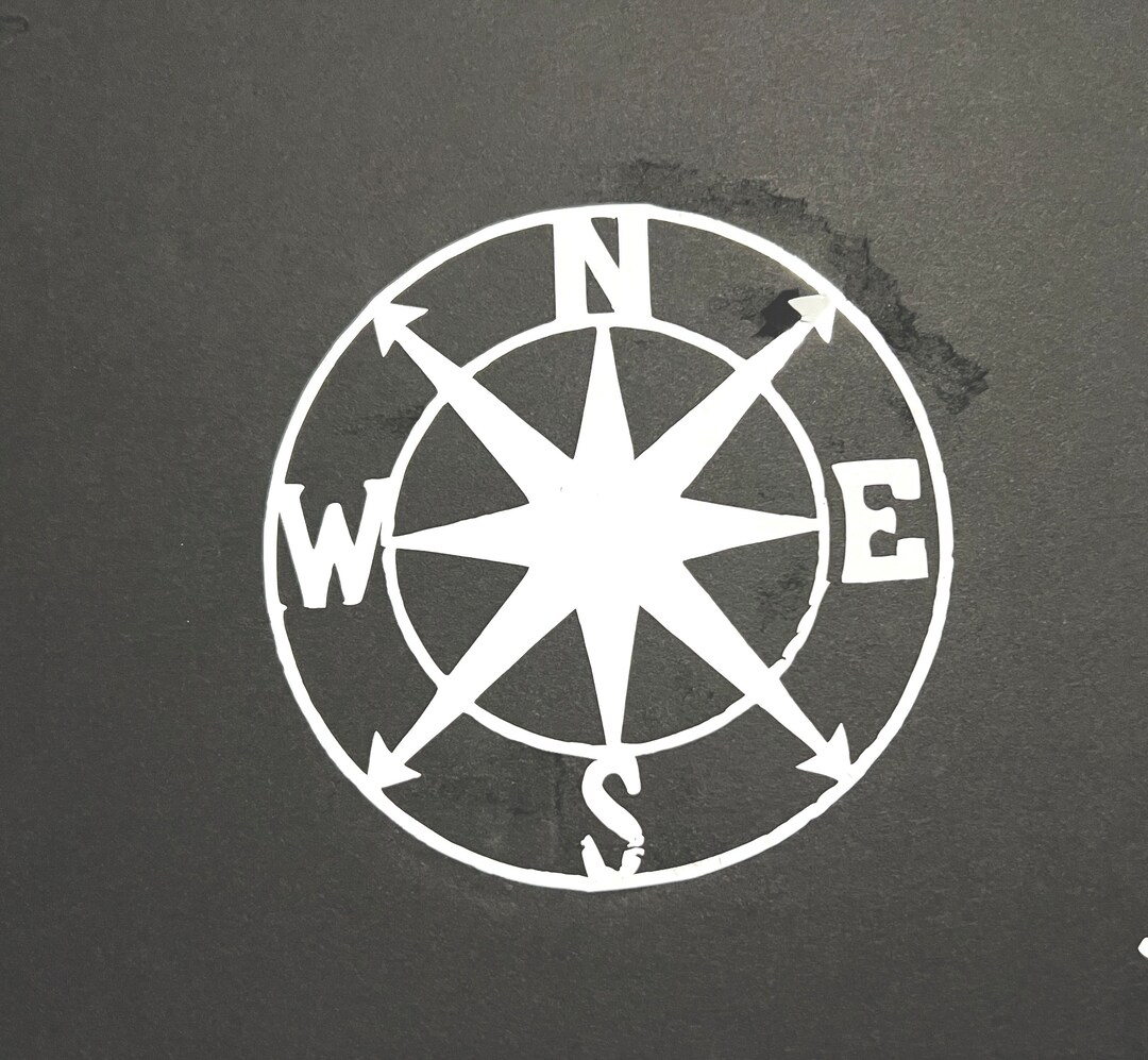 Circular Compass Rose Vinyl Decal - Etsy