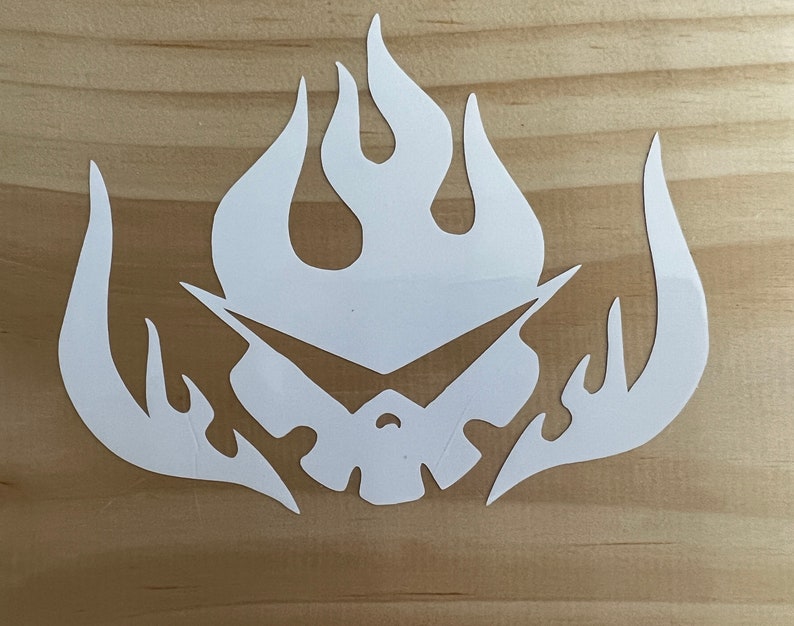Kaminas Flaming Skull Vinyl Decal - Etsy