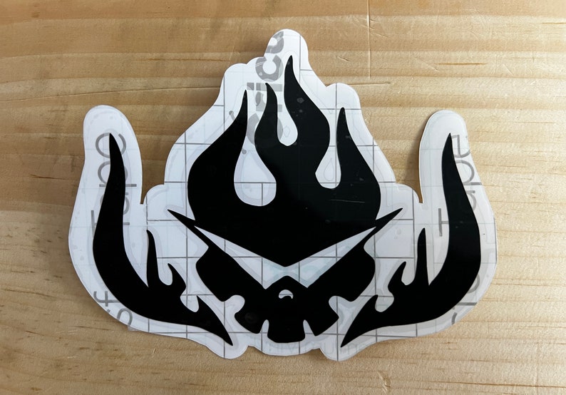 Kaminas Flaming Skull Vinyl Decal - Etsy