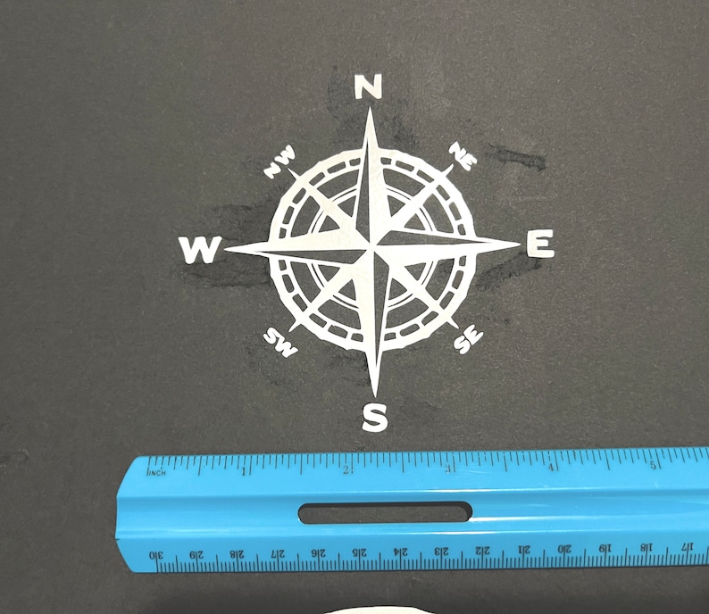 Eight Pointed Compass Vinyl Decal - Etsy