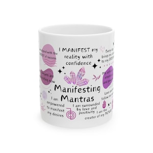 Daily Manifestation, Daily Affirmations Mug, Mindfulness Mug, Law of Attraction Mug, Positive ...
