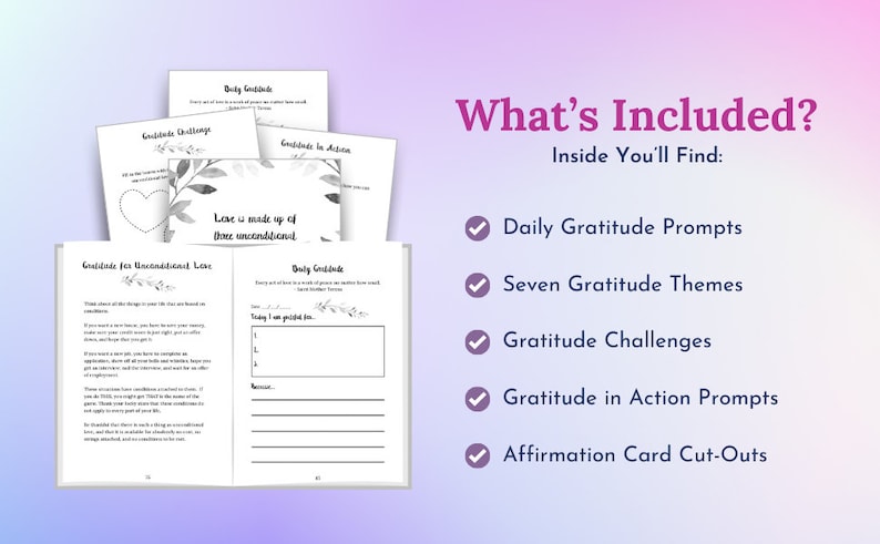 Daily Gratitude Journal, Gratitude Journal for Women, Gratitude Gift ...