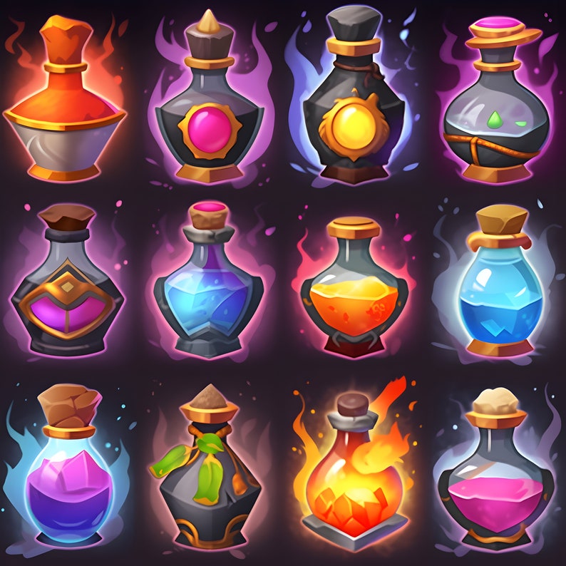 Alchemy Potion Pack - 2D Game Assets - Etsy