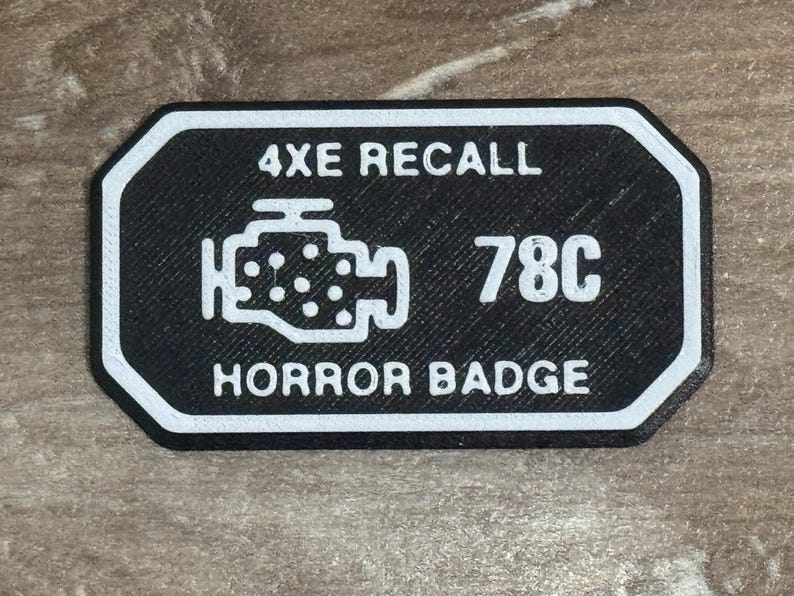 Jeep 4XE Recall Badges | Horror Badge Series | Custom Jeep Badges - Etsy