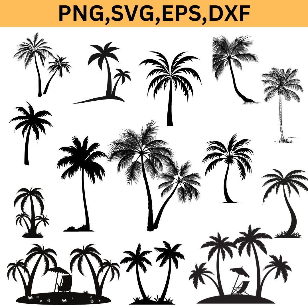 Palm Tree Svg Bundle, Palm Tree Clipart, Tree Svg, Palm Cricut, Palm ...