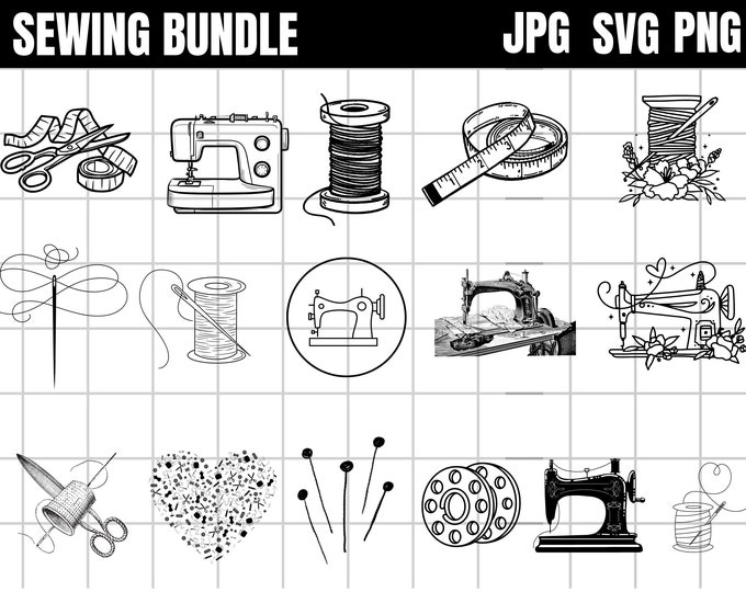 Sewing SVG Bundle / Cut Files / Commercial Use / Cricut / Clip Art ...
