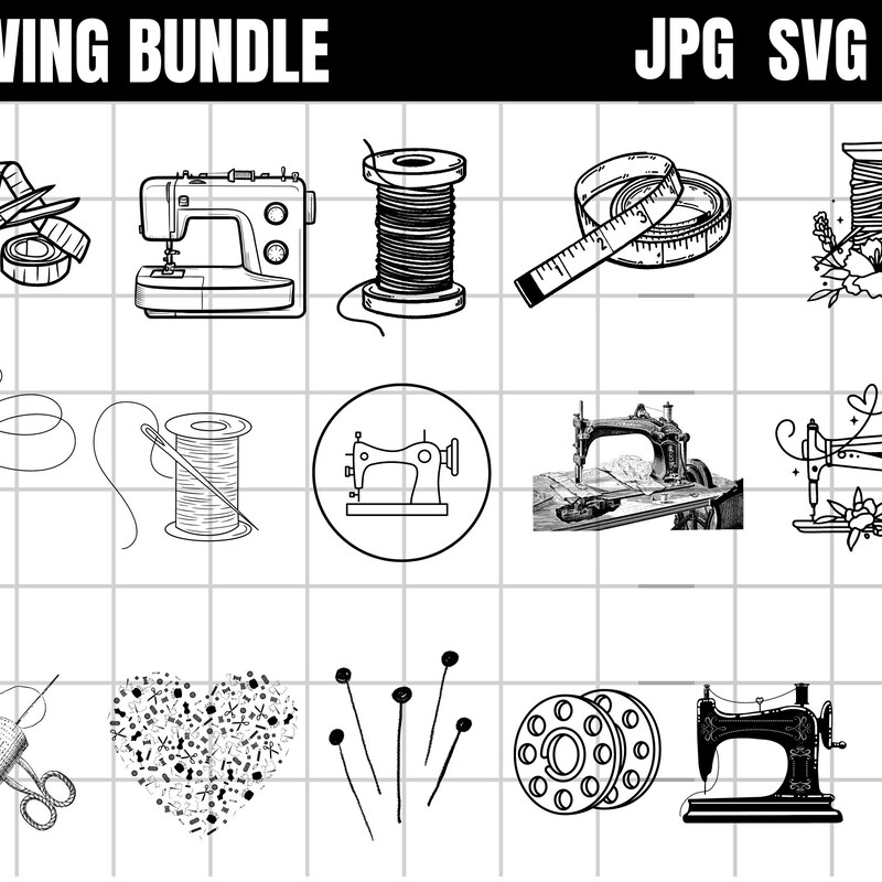 Sewing Clip Art - Etsy