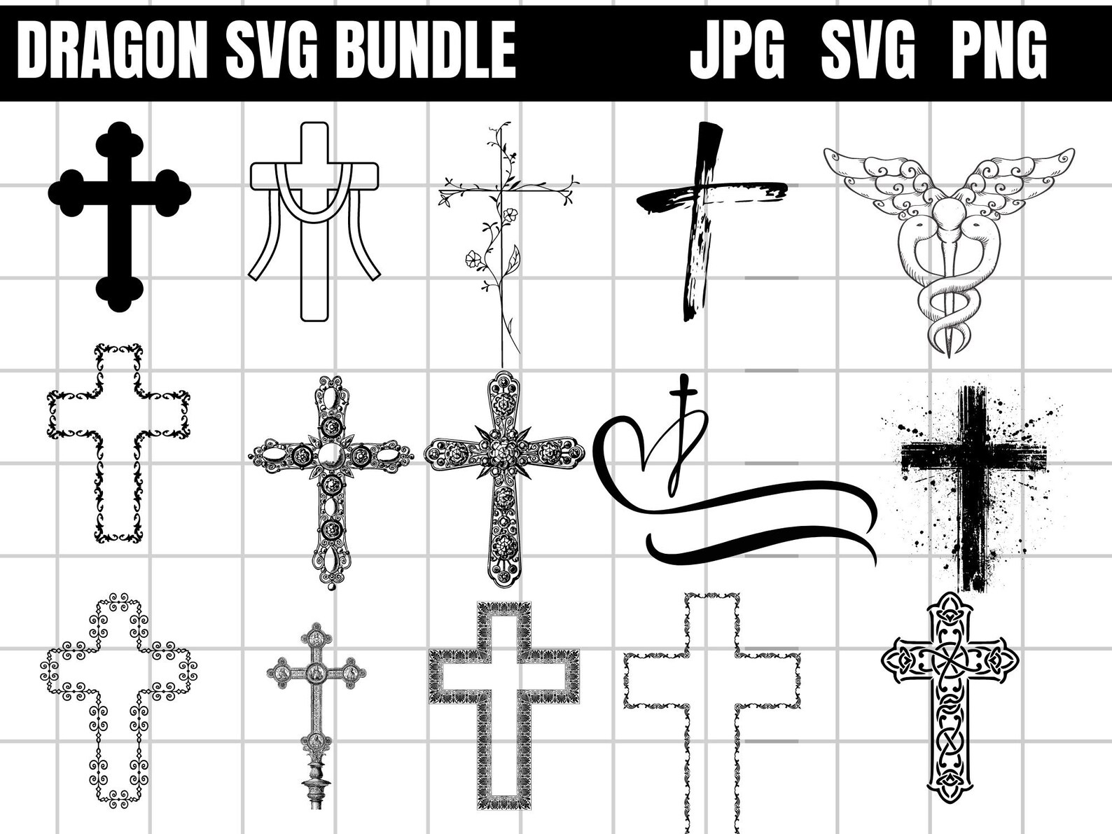 Cross Svg, Cross Svg Bundle, Cross Png, Grunge Cross Svg, Jesus Cross ...