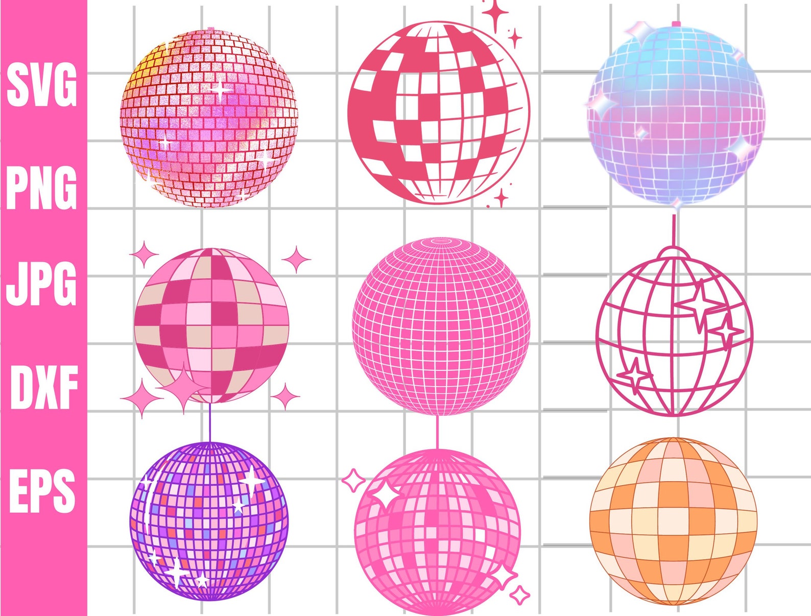Disco Ball Svg, Disco Ball Png, Discoball Svg, Retro Svg, Groovy Svg ...