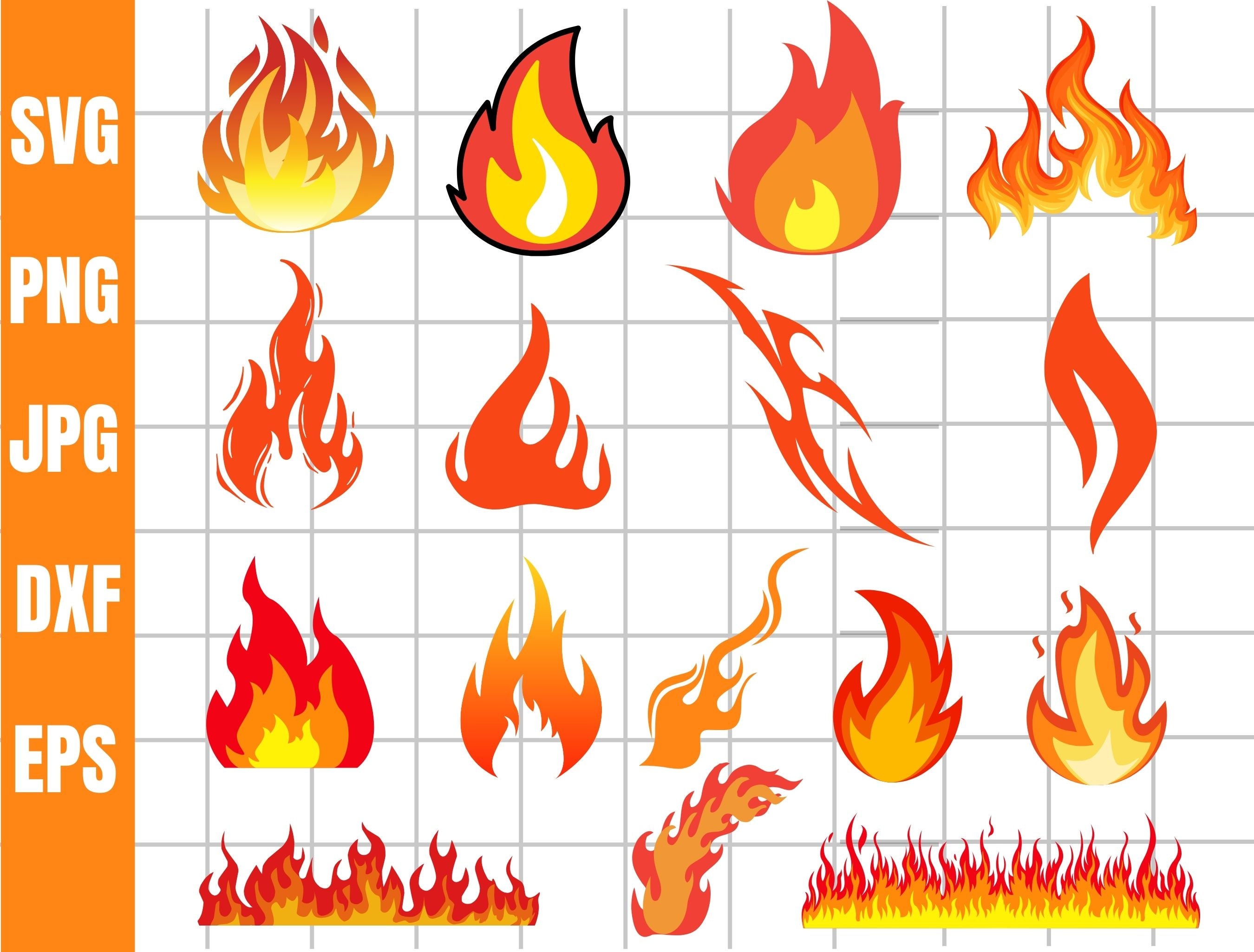 Fire SVG Bundle, Fire Clipart, Fire Svg Files, Fire Flames Svg, Flames ...