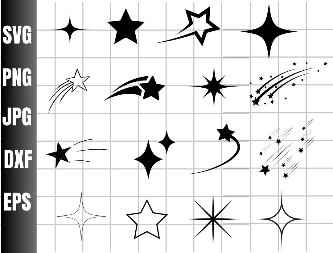 Sparkle Svg Bundle, 12 Designs, Sparkle Cut File, Sparkle Art, Stars Svg, Sparkles, Svg Files ...