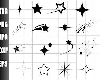 Sparkle Svg Bundle, 12 Designs, Sparkle Cut File, Sparkle Art, Stars Svg, Sparkles, Svg Files ...