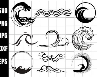 WAVE SVG, Wave Bundle Svg, Wave Cut Files , Wave Clipart , Wave Cricut ...