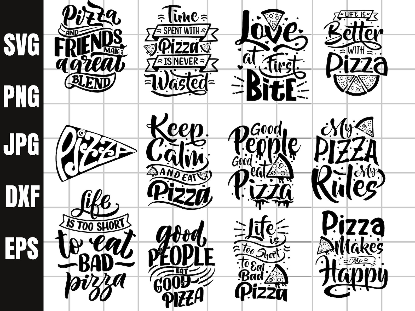 Pizza Svg Bundle ,pizza SVG, Pizza Bundle SVG, Pizza Sayings SVG, Pizza ...