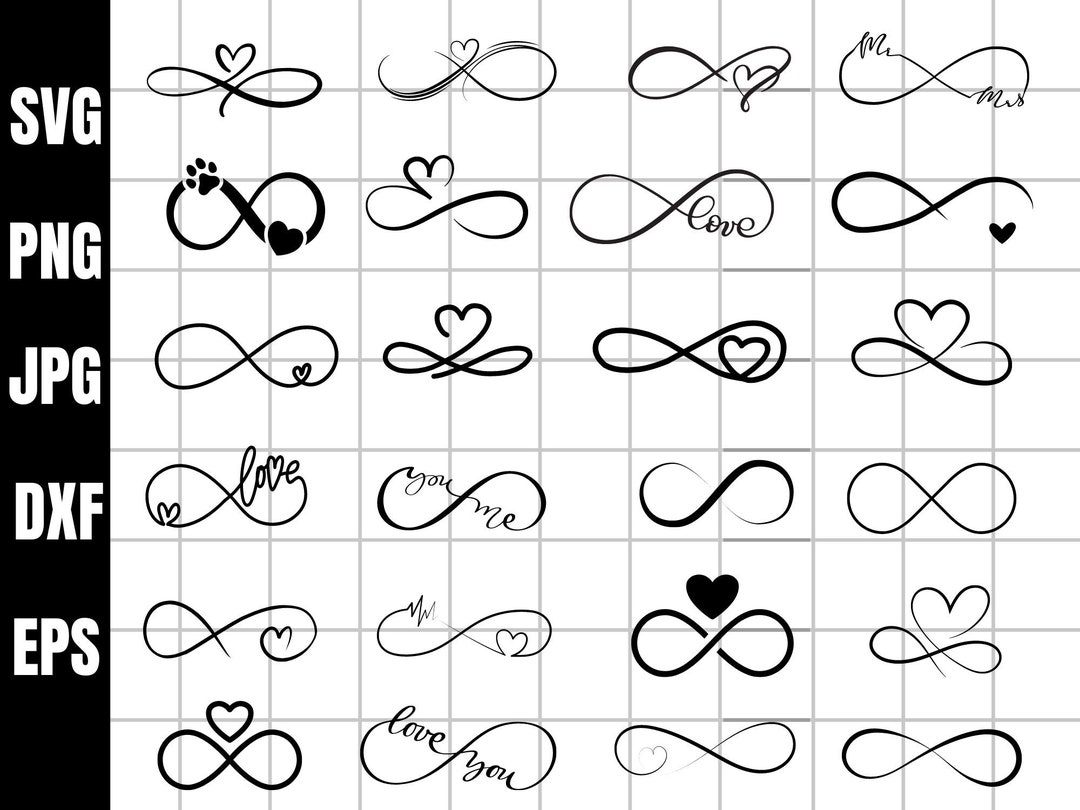 Infinity Love SVG Bundle, Infinity Love PNG Bundle, Infinity Love ...