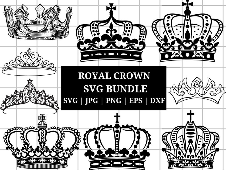 Crown Svg, Royal Crown Svg, King Crown Svg, Queen Crown Svg, Princess ...