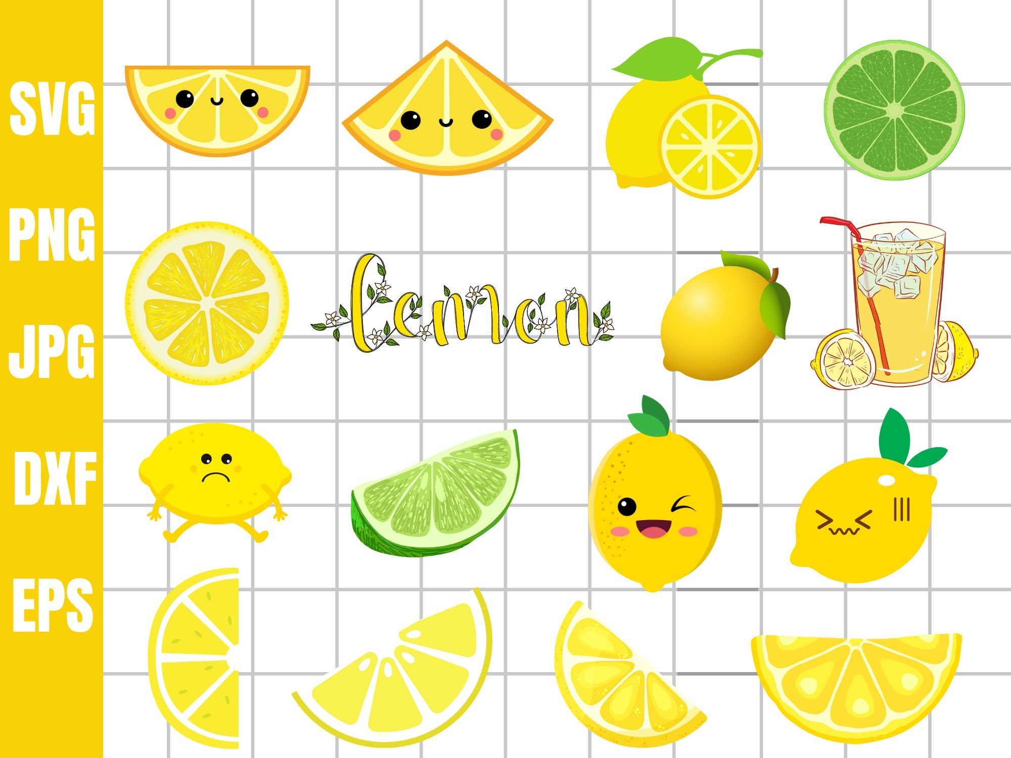 Lemon Svg Bundle, Summer Svg, Lemonade Svg, Hello Summer Svg, Lemon ...