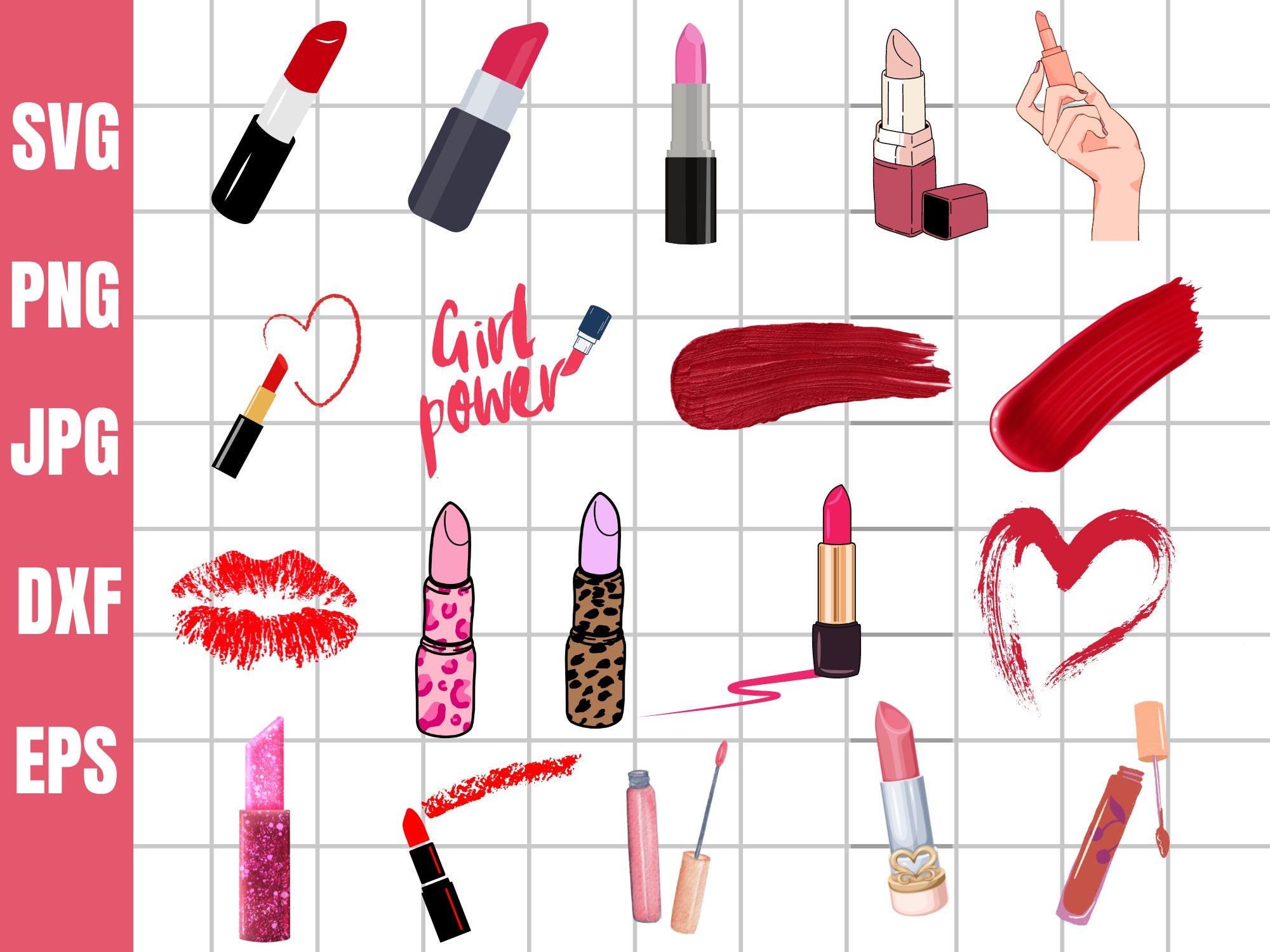 Lipstick SVG Lipstick Clip Art Lipstick Vector Image Lipstick File for ...