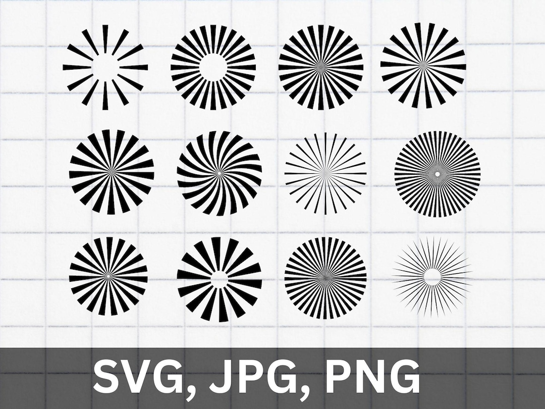 Sunburst SVG, Sunburst Png Files, Cricut Cut Files, Printable, Light ...