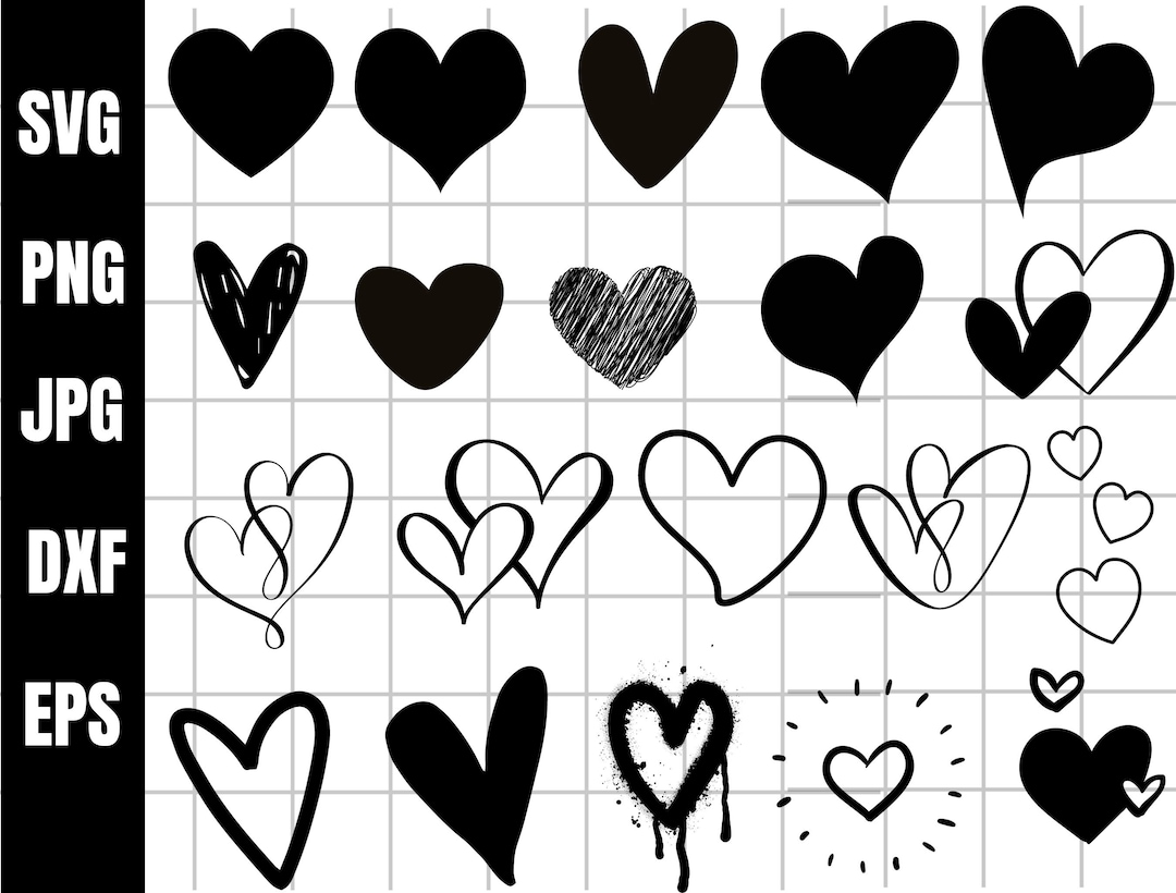 Heart Svg Bundle Hearts Svg, Love Svg, Valentine Days Svg, Cute Heart ...