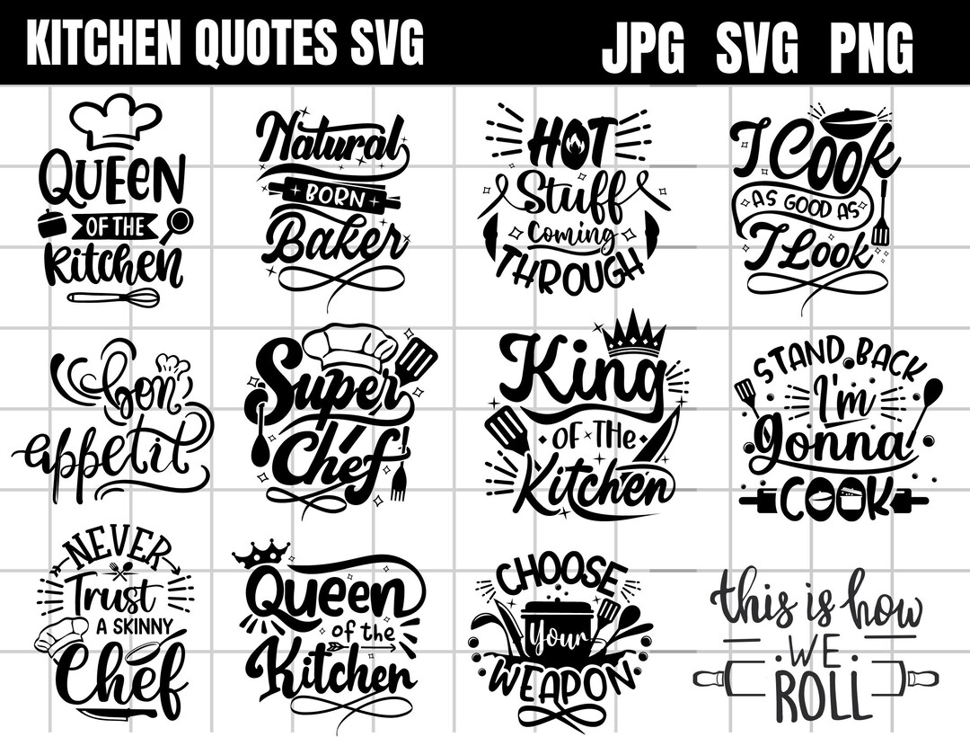 Kitchen Svg, Kitchen Svg Bundle, Kitchen Monogram Svg, Baking Svg ...