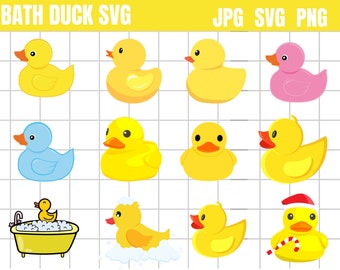 Bath Duck Svg, Baby Shower Svg, Duck Clipart, Bath Toy for Kids, Vector ...
