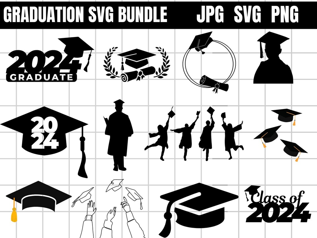 Graduation SVG Bundle, Proud Graduate 2024 SVG, Senior 2024 Svg, Class ...