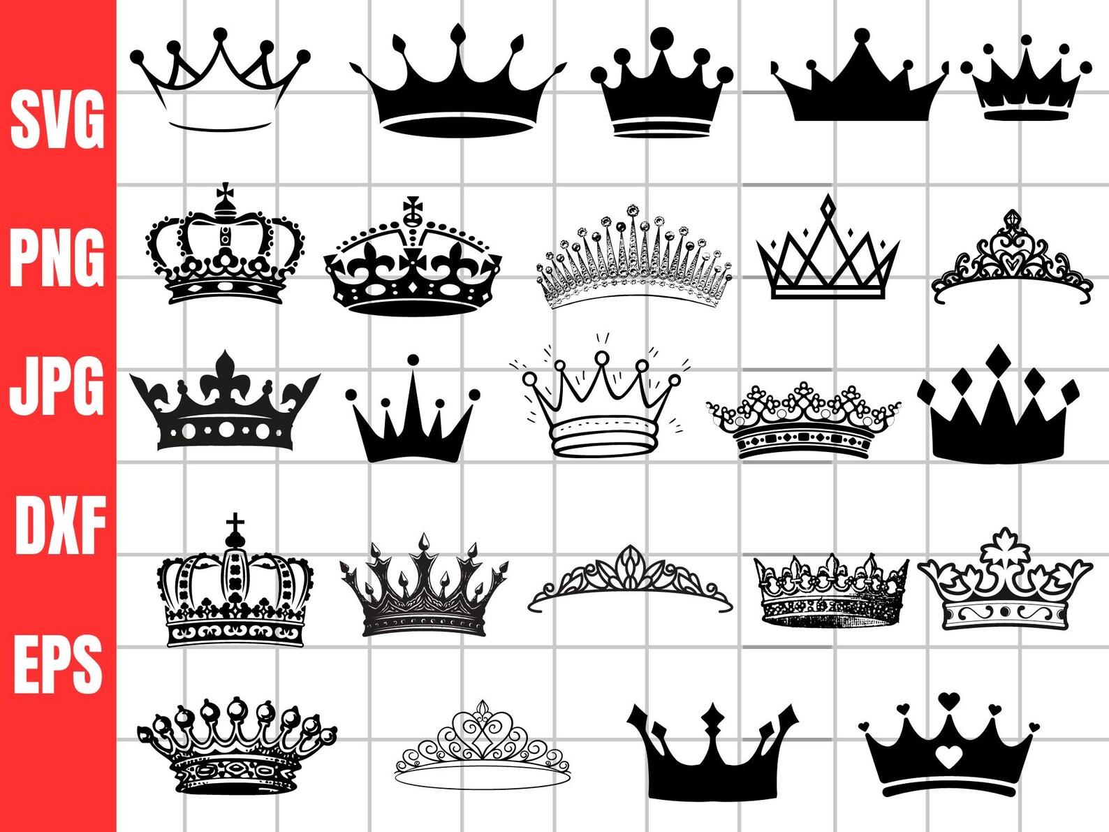 Princess Crown Svg, Royal Crown Svg, Crown Monogram Svg, Crown Cut File ...