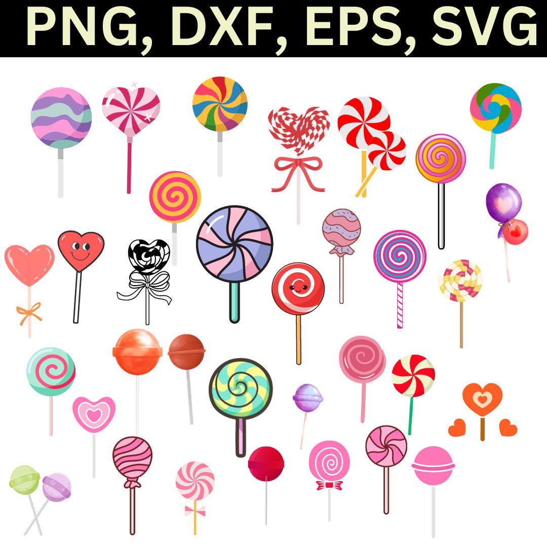 Lollipop Svg, Lollipop Bundle Svg, Lollipop Svg Cut File, Lollipop ...
