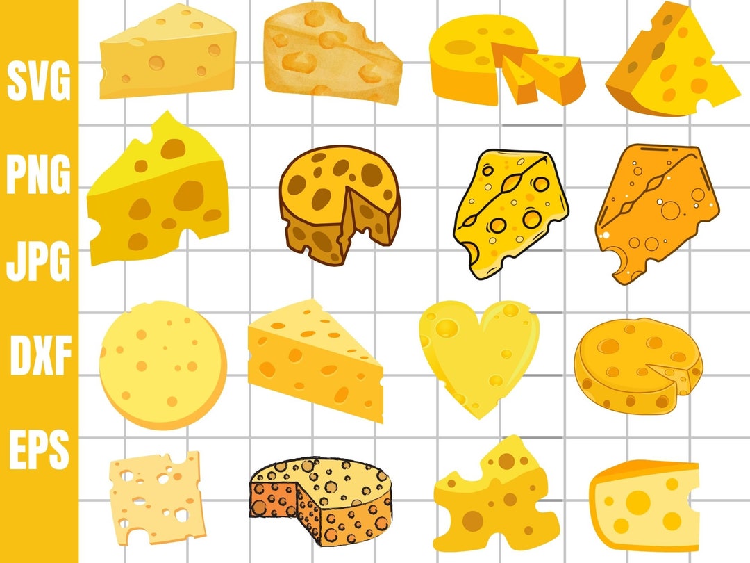 Cheese SVG, Cheese Outline SVG, Cheese Digital File, Cheese Cut File ...