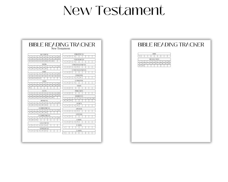 Bible Reading Tracker Printable Bible Reading Checklist for Bible Study Guide Scripture Tracker ...