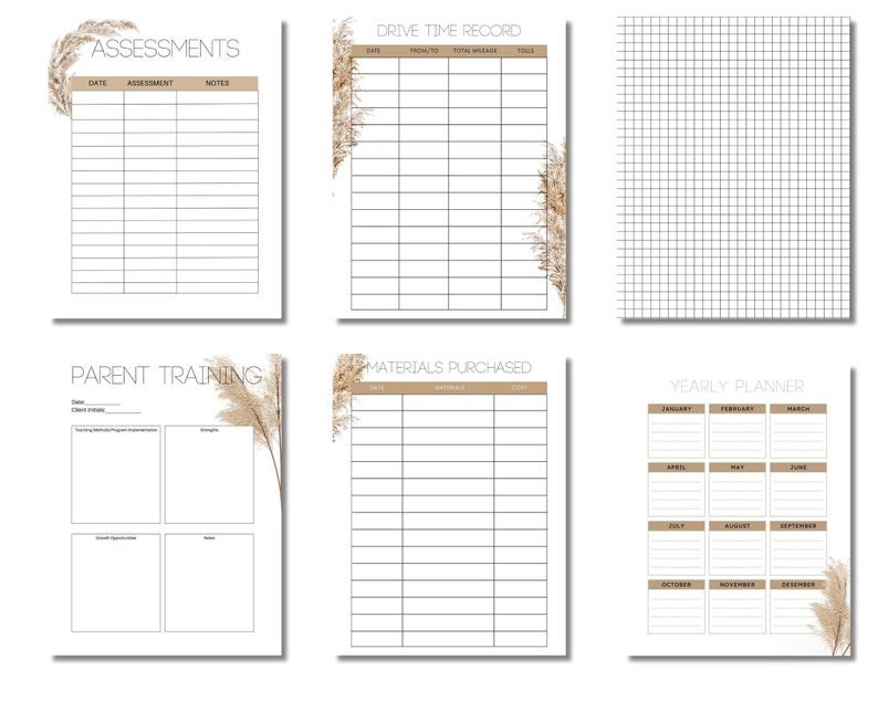 BCBA Planner for Caseload Management Behavior Analyst Planner BCBA Gift ...