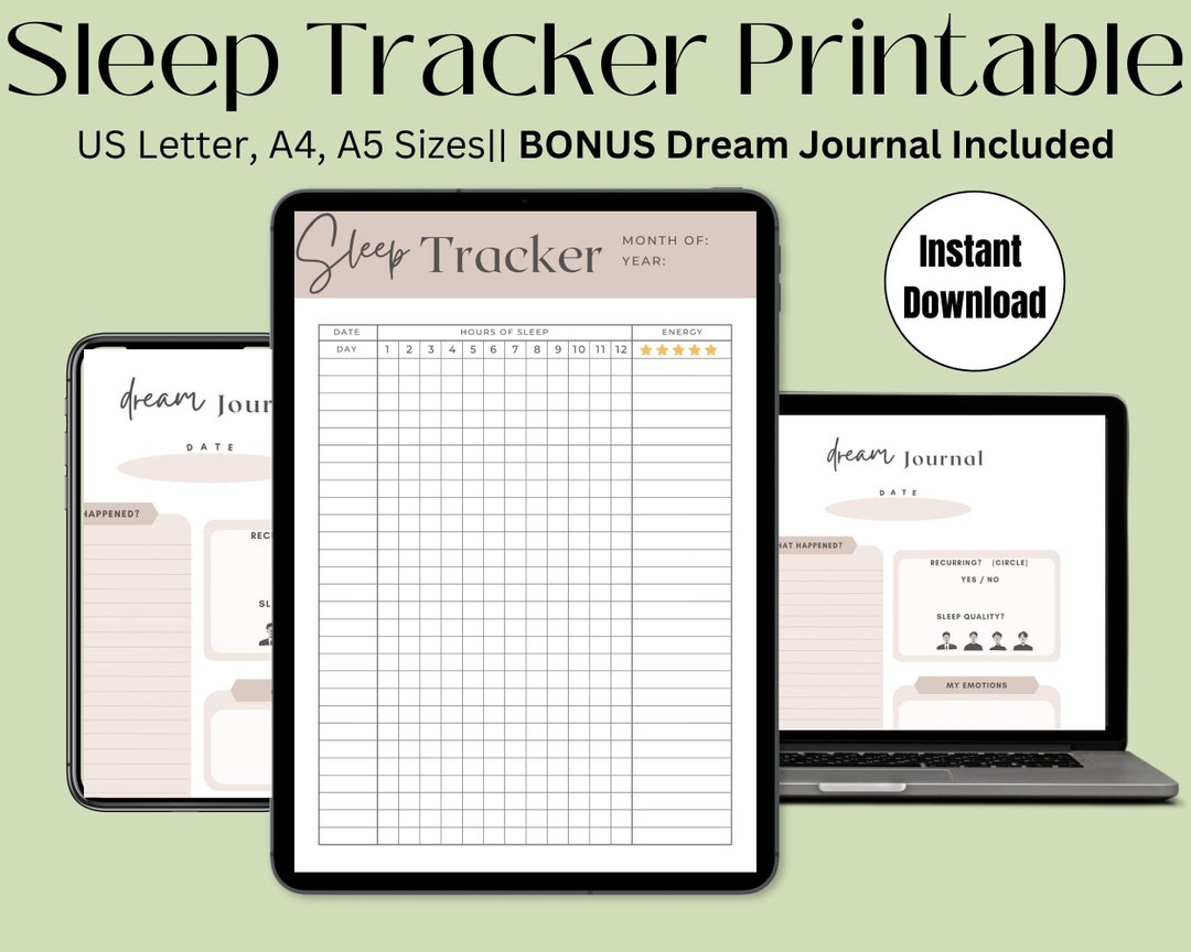 Sleep Tracker Printable Sleep Tracker Spreadsheet Sleep Training Log ...