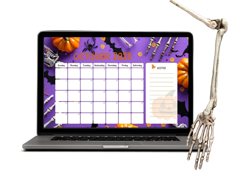 October 2023 Calendar Printable Halloween Calendar 2023 October ...