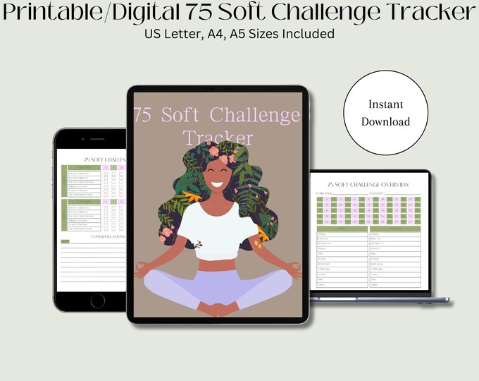 75 Soft Challenge Tracker Printable Soft Challenge 75 Soft Printable 75 ...