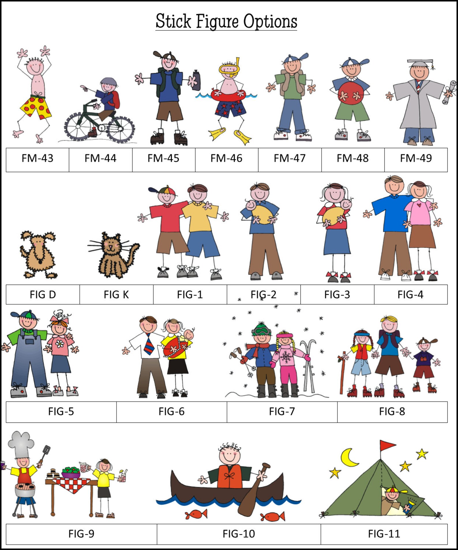 Custom Stick Figure Family Notepad, Mom Notepad, Custom Family Notepad ...