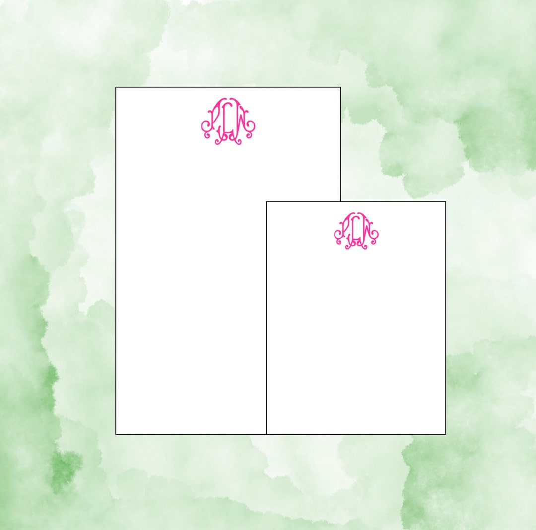 Monogram Notepad, Personalized Notepad, Gift for Co Worker, Gift for ...
